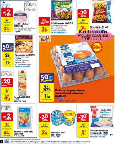 Optimisation du catalogue Carrefour du 17/07/2018 au... - Courses à ...