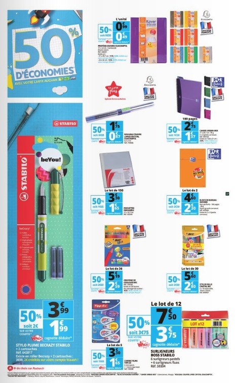 Rentrée scolaire 2018-2019 : Cette année ce... - Courses à petits prix